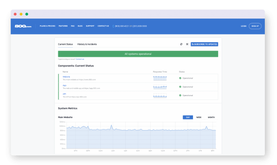 10 Best Examples of Branded Website Status Pages