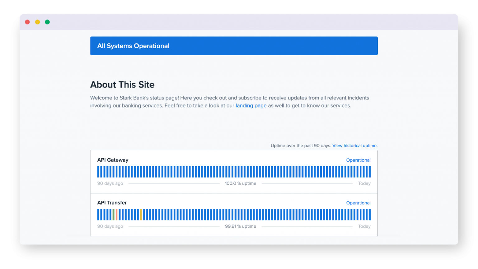 10 Best Examples of Branded Website Status Pages