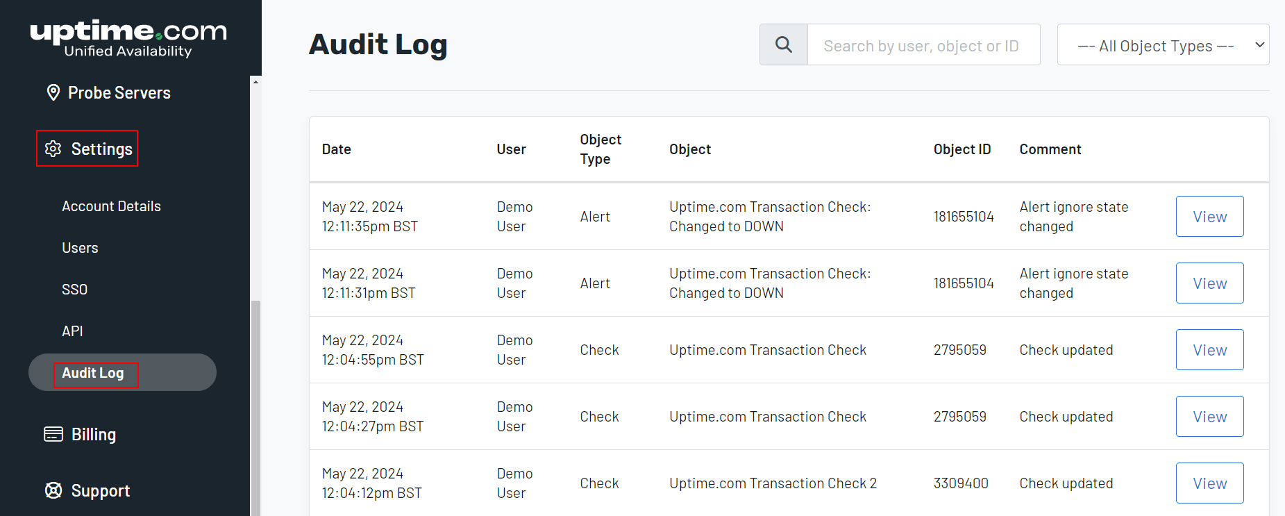 Uptime.com | Changelog
